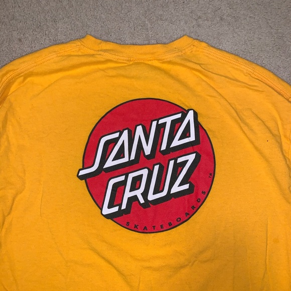 Santa Cruz Skateboards | Tops | Yellow Santa Cruz Long Sleeve Shirt ...